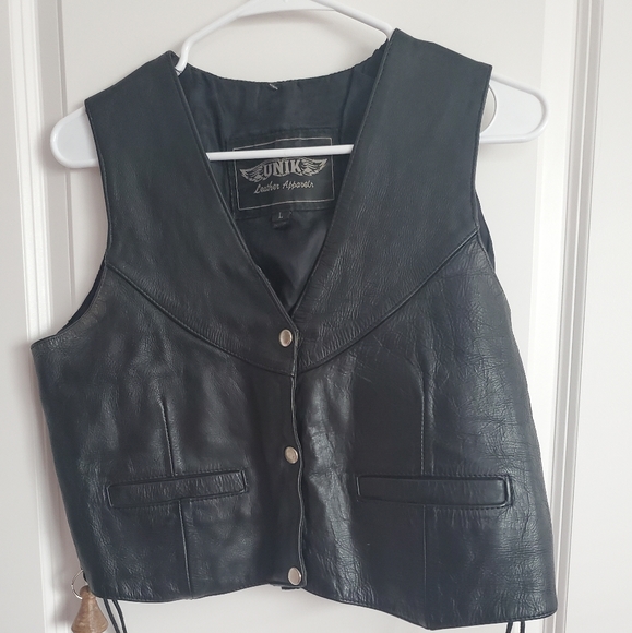 Unik | Jackets & Coats | Unit Leather Vest | Poshmark